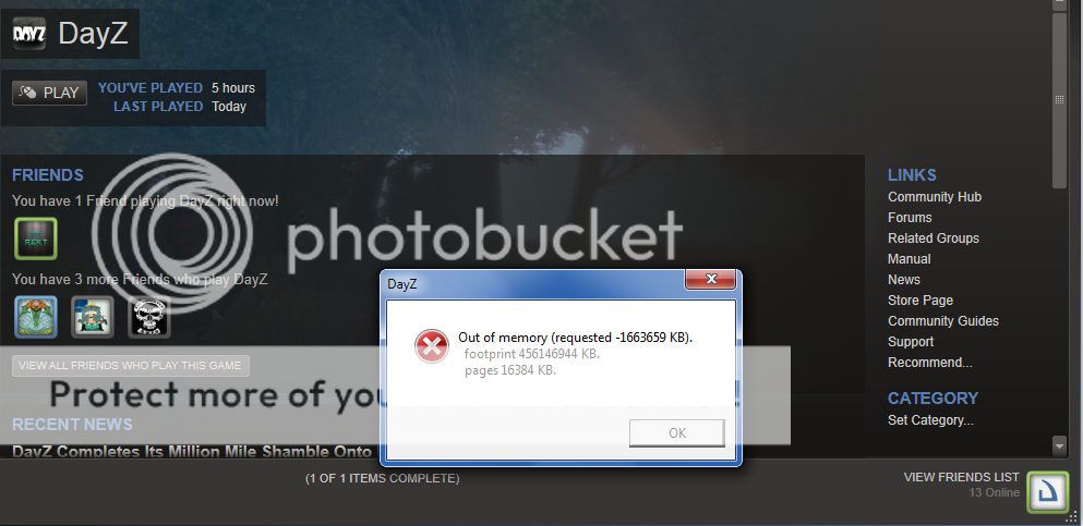 Memory Bug. Cannot load game anymore. : r/dayz